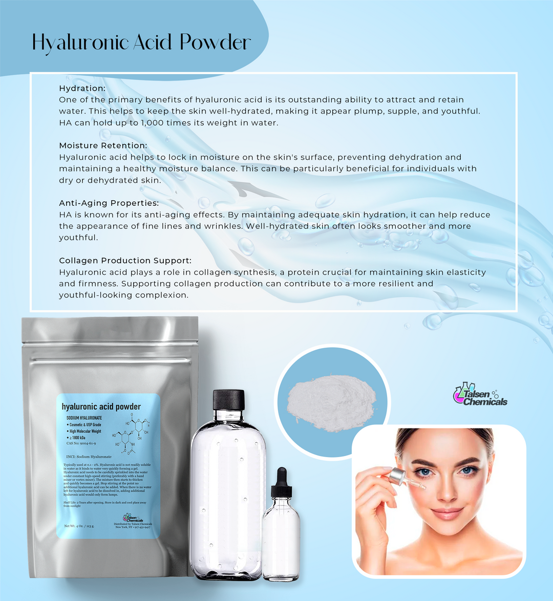 Hyaluronic Acid Powder – TALSEN CHEM